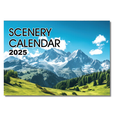 2025 Scenery Calendar UK 12 Month Landscape Month to View Large Wall ...