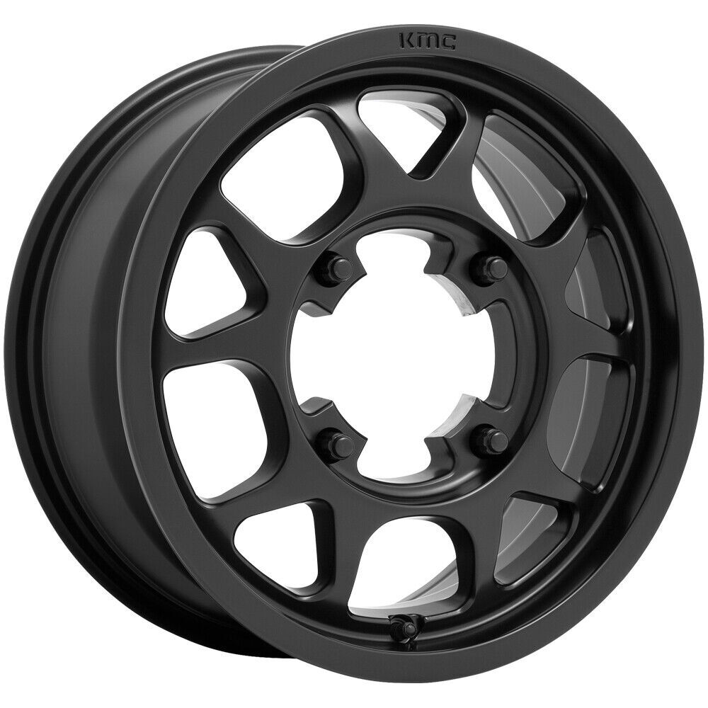 4-KMC UTV KS136 Toro 15x6 4x156 +38mm Satin Black Wheels Rims 15" Inch ...
