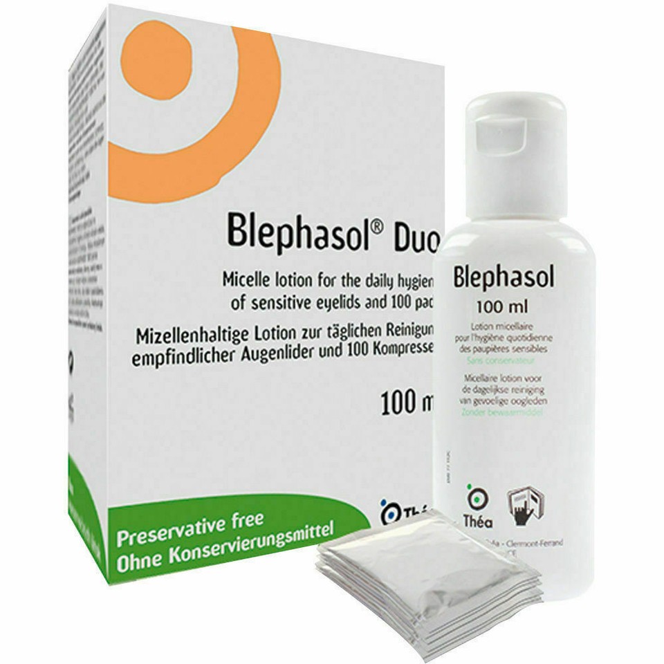SALE Blephasol Duo Eyelid Hygiene 100ml Lotion + 100 Pads Bundle for ...