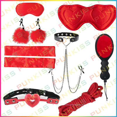 Sex & Mischief Bondage BDSM Toys💋Rope Gag Collar Couples Blindfold ...