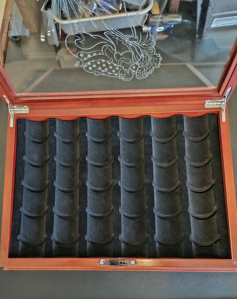 PCS Proof American Eagle Silver Dollar Display Case – 30-Coin Wood ...