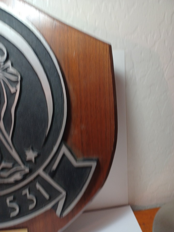 VMFA-531 GREY GHOSTS SQUADRON EMBLEM WOOD PLAQUE USMC 1979 LEE WILCOX ...