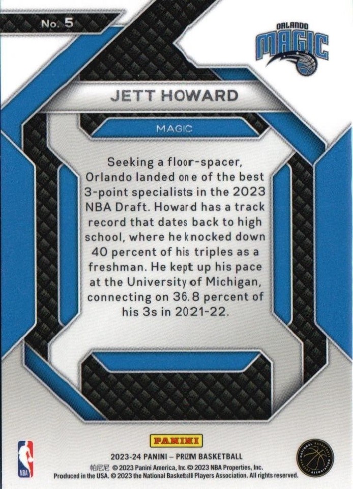 2023-24 Panini Prizm #5 Jett Howard Emergent | eBay
