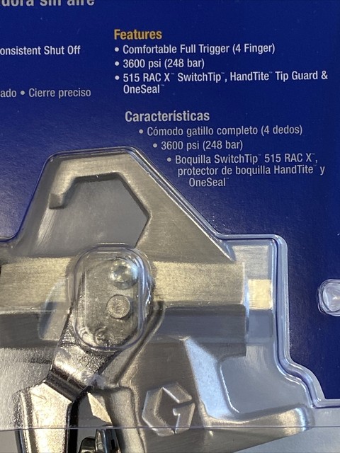 Graco FTX 4 Finger Airless Spray Gun 288486 With 515 RACX Tip Guard ...