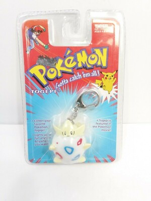 Togepi Pokemon Keychain / Backpack Clip Lights Up 1999 Tiger Unopened ...