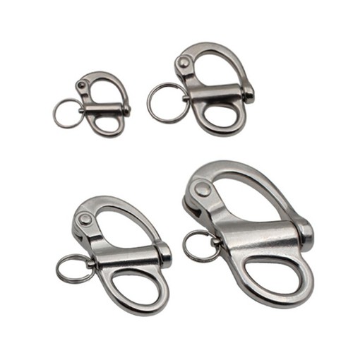 Stainless Steel Rigging Sailing Fixed Bail Snap Shackle Fixed Eye Snap Hook | eBay