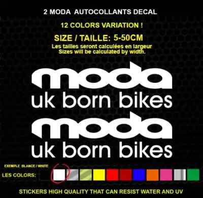2 MODA BIKE autocollant Véritable decal autocollant STICKERS ...