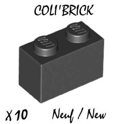 Lego 3004 - 10x Briques / Brick 1x2 - Noir / Black - 300426 - New Neuf ...