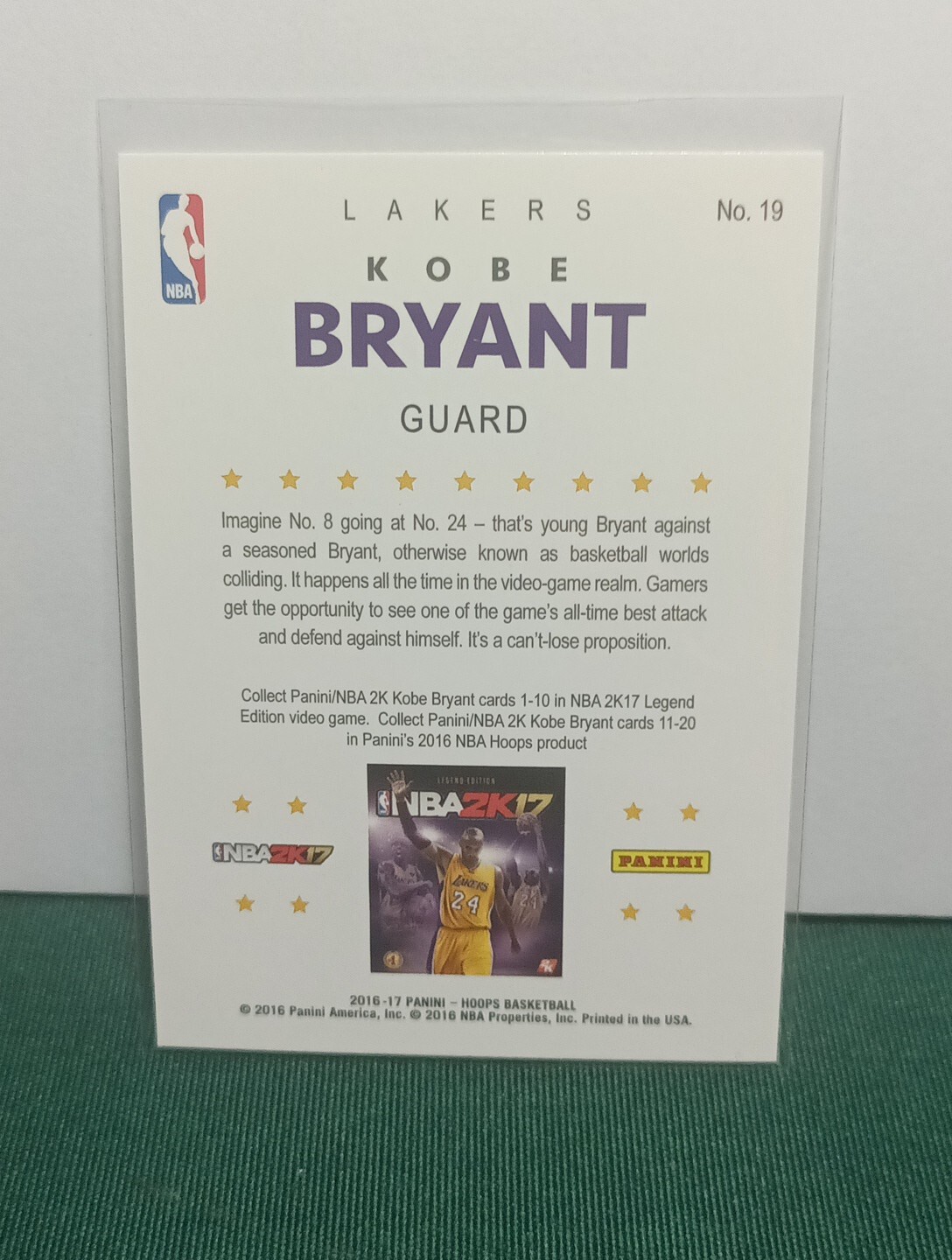 Kobe Bryant NBA 2k17 Card #19 With Kobe Bryant Basketball Keychain. | eBay