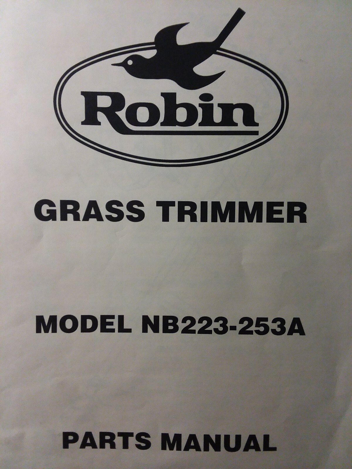 Robin Line String Trimmer NB223-253A Parts Manual Weedwacker ...