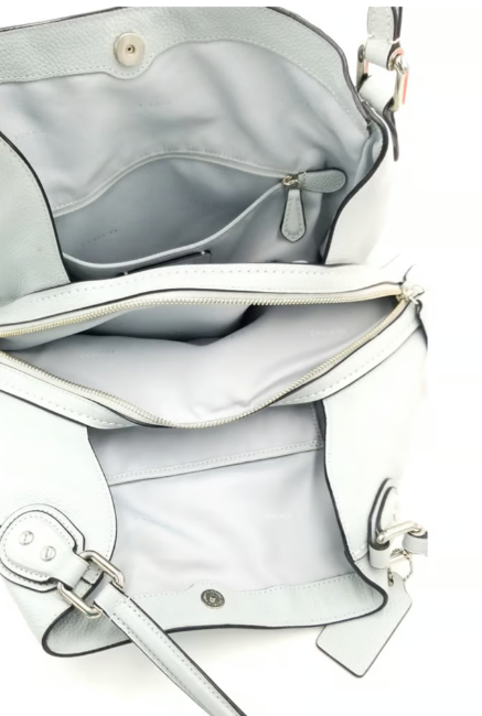 Coach Edie Turnlock Ice Blue Triple Compartment Shoulder Bag | eBay