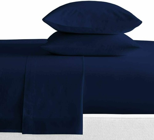 Blue Solid Long Single 5PC Split Sheet Set 850TC Gorgeous & Healthy ...