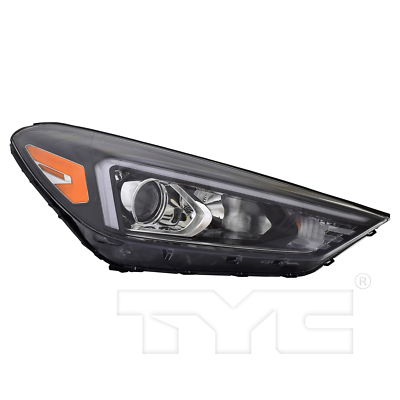 TYC Right Halogen Headlight For Hyundai Tucson w/ LED Position Lamps ...