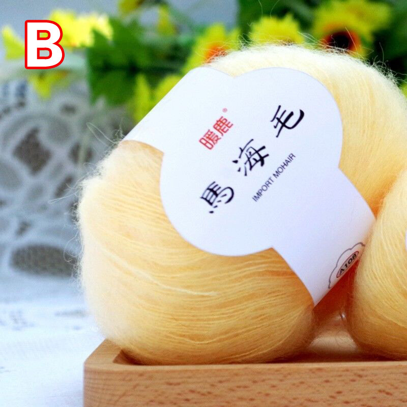 25g Soft Mohair Cashmere Wool Yarn DIY Knitting Crochet Shawl Scarf ...