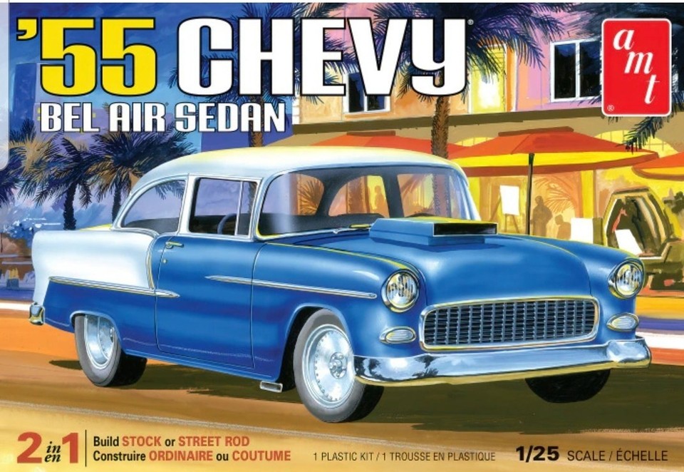 265 V8 ENGINE with STOCK & PERFORMANCE PARTS from AMT 55 Chevy 1:25 ...