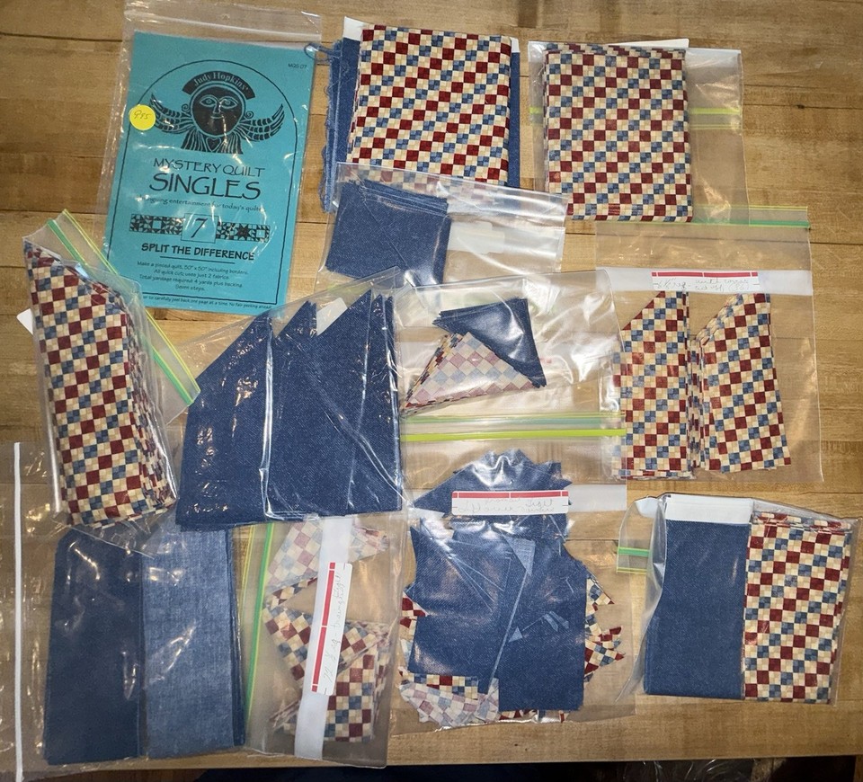 JUDY HOPKINS PIECED QUILT PATTERN KIT w/ DEBBIE MUMM COTTON 50" X 50 ...