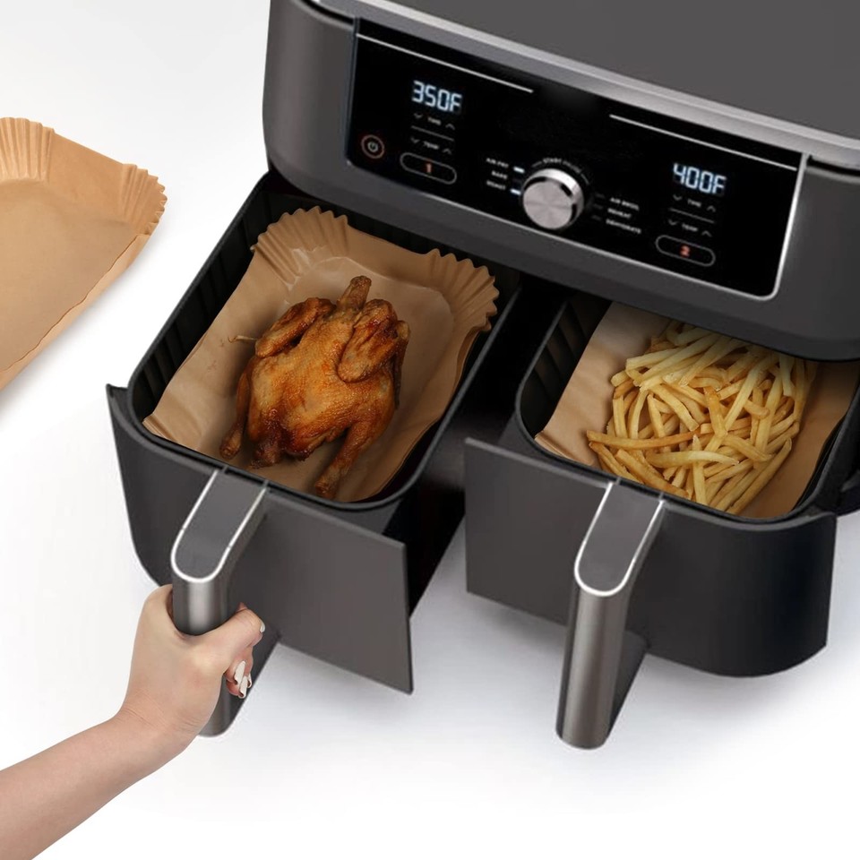 120pcs Air Fryer Liners Parchment Paper for Ninja Dual AF300 AF400 ...