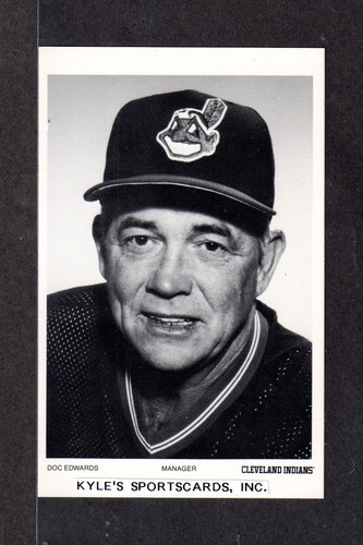 1988 Doc Edwards INDIANS UNSIGNED 3-1/2 x 5-1/2 B & W ORIGINAL PHOTO ...