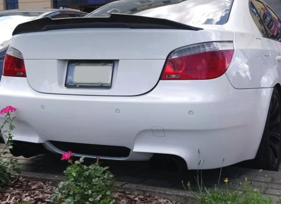 ABS Rear Spoiler Wing PSM Style Gloss Black For 2003-2010 BMW E60 5 ...