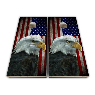 American Bald Eagle Custom Cornhole Board Wrap Laminated Vinyl Wrap Set ...