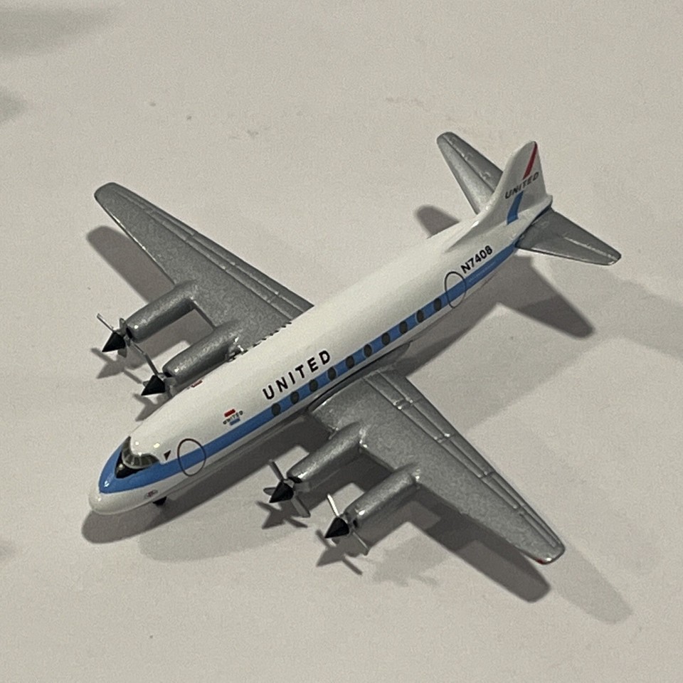 1:500 Herpa United Airlines Boeing 747 Vickers 745 Toy Model Display ...