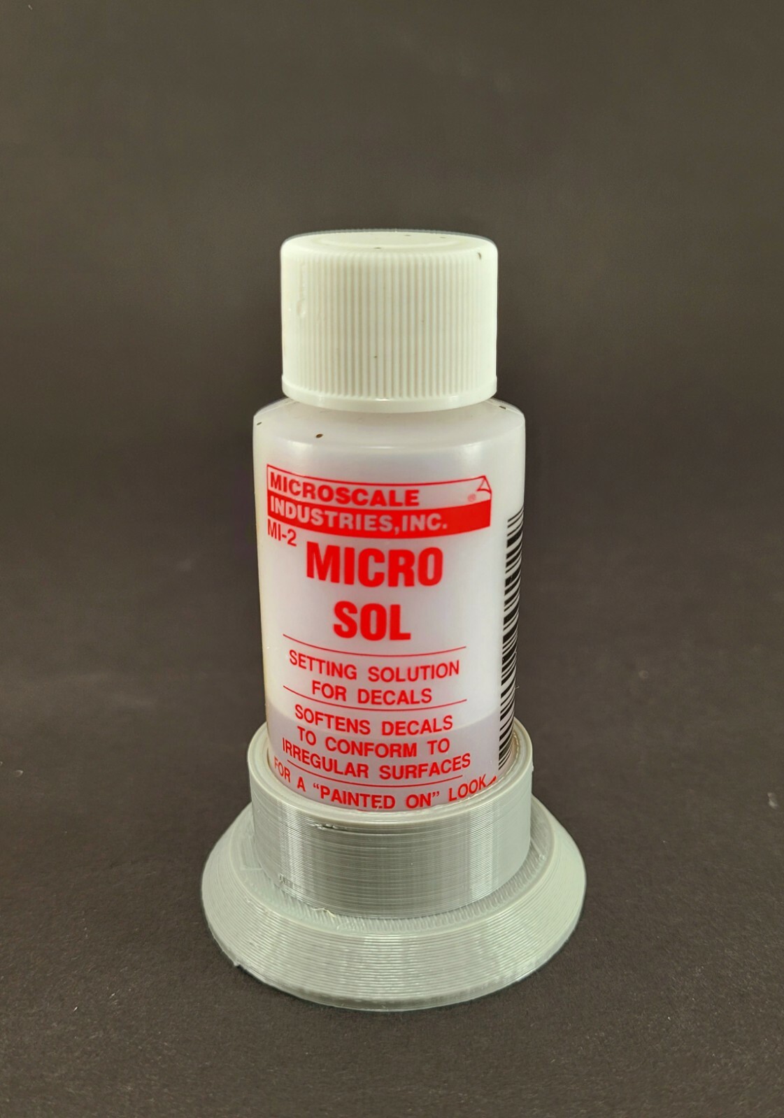 Microsol and microset bottle decal setting solution desk stand prevent ...