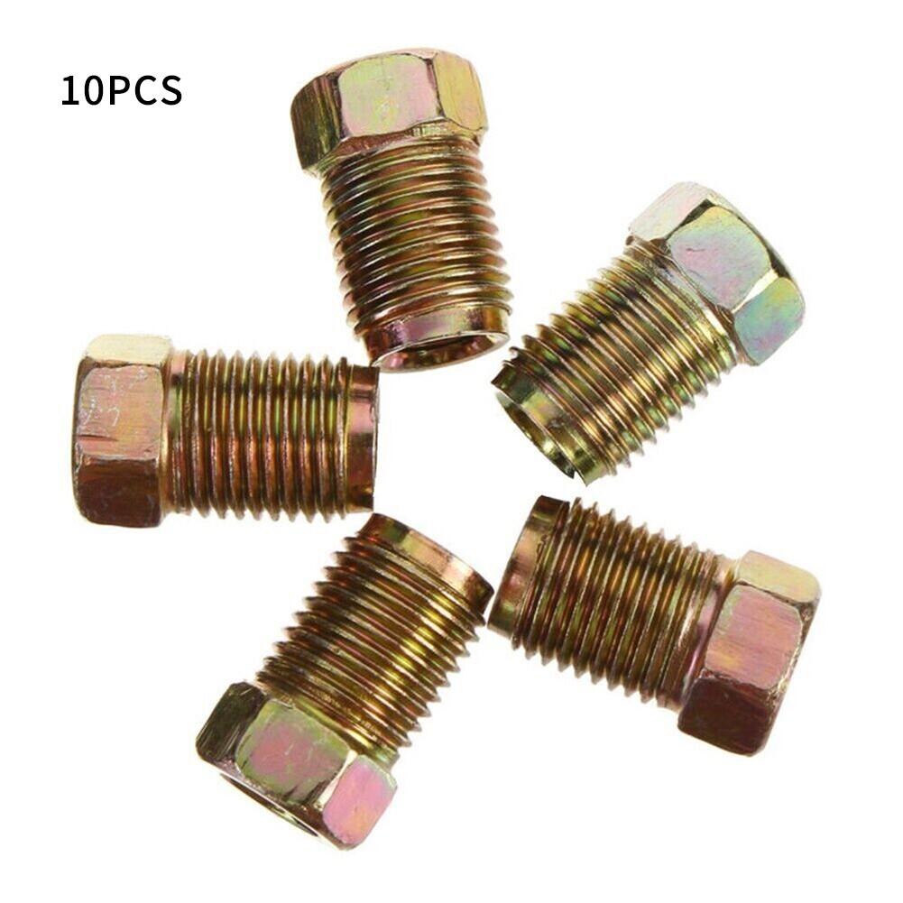 10pcs Brake Pipe Nuts Male Metric 12mm X 1.0mm Nuts Galvanized 3/16 ...