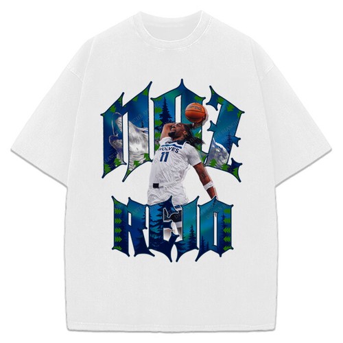 Naz Reid T-Shirt Anthony Edwards Wolves Custom Design Graphic T-Shirt ...