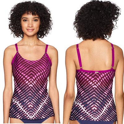 NWT CALVIN KLEIN Swimwear Women's Large Over The Shoulder Tankini ...