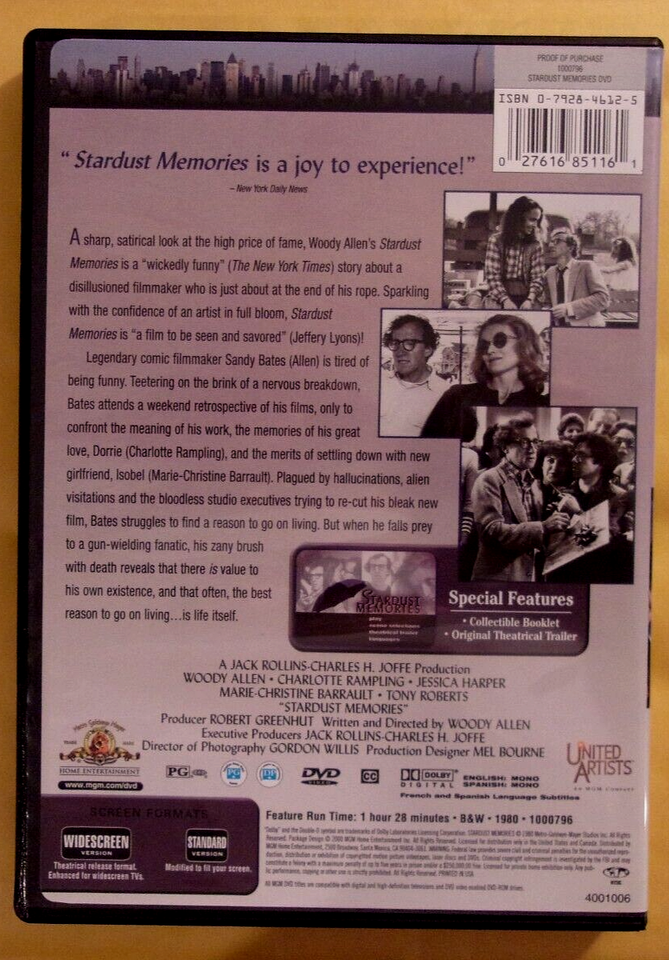 Stardust Memories (DVD) | eBay