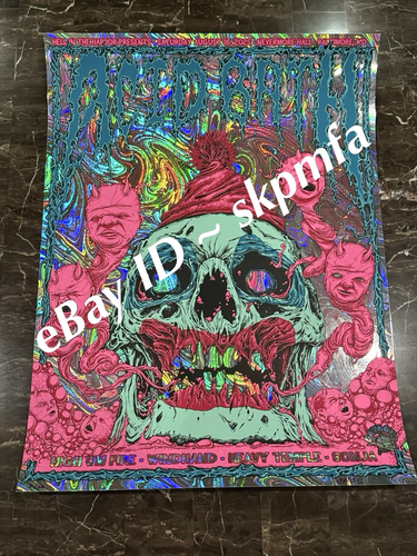 ACID BATH Poster 🎸💯OFFICIAL MERCH Rainbow Swirl Foil AP 2/26 | eBay
