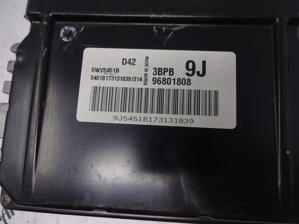 Engine Control Unit Chevrolet Matiz 96408390 5WY5451B 3BPB 9J | eBay