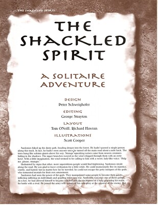 Hercules and Xena Roleplaying Game The Shackled Spirit Adventure Guide ...