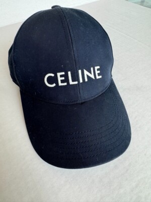 Celine baseball cap, size L, navy blue with white lettering | eBay