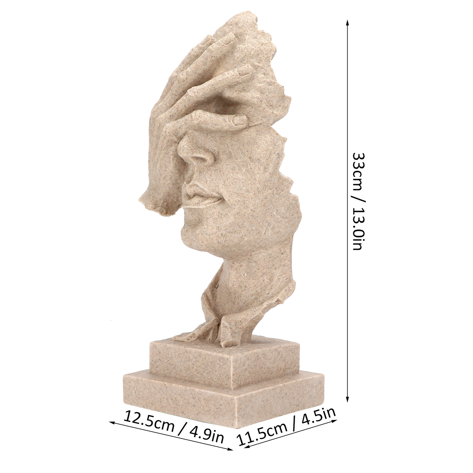Abstract Sculpture The Head Thinker David Statue Ornament Home Office ...