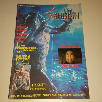 SAMHAIN #9 JUNE/JULY 1988 HAMMER SPECIAL H.R. GIGER US HORROR MAGAZINE ...