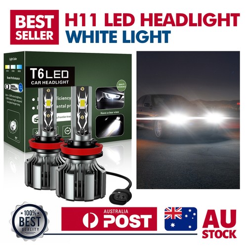H11 H8 H9 LED Headlight Globe Bulb Hi/L Beam For Mitsubishi Triton MR ...