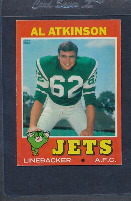 1971 Topps #048 Al Atkinson Jets EX/MT *2517 | eBay