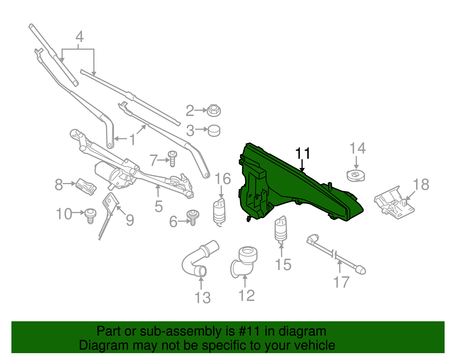 Genuine OEM Washer Fluid Reservoir for BMW 61667304067 for sale online ...