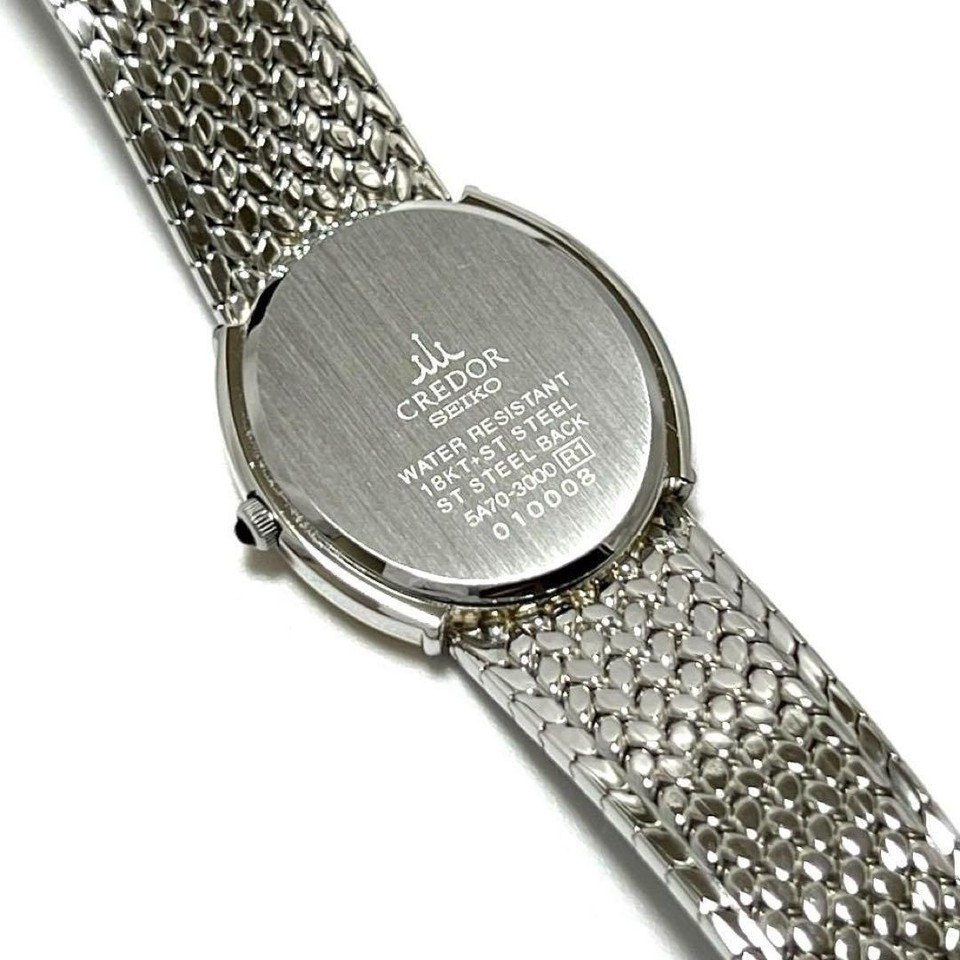 Seiko Credor Signo K18 Gold Diamond Bezel Women's Watch Used From Japan ...