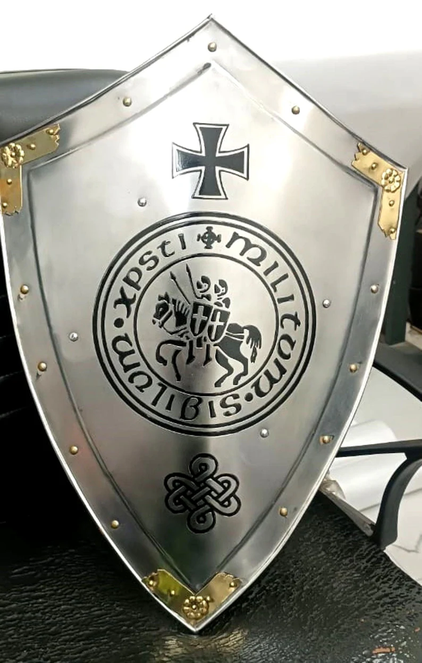 Handmade Medieval Knight Shield | Crusader Cross Armor, Personalized | eBay
