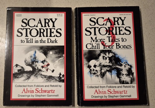 Scary Stories to Tell in the Dark Paperback Alvin Schwartz Lot Of 2 ...