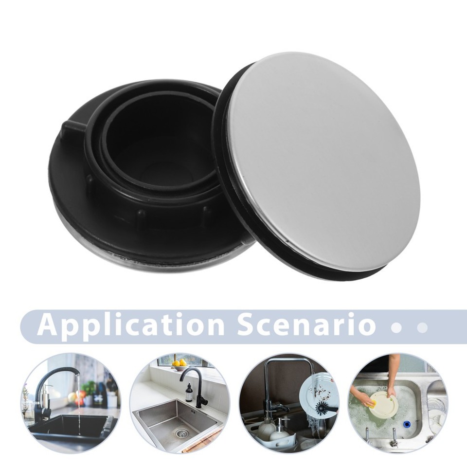 2 Pcs Stainless Steel Kitchen Faucet Hole Cover Sink Tap Hole Cover 31 ...