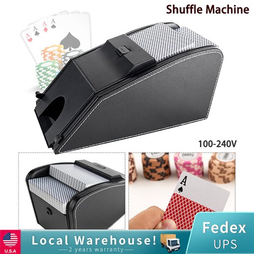 Automatic 1-2 Decks Card Shuffler Dealing Shoe Poker Card Shuffling Machine | eBay