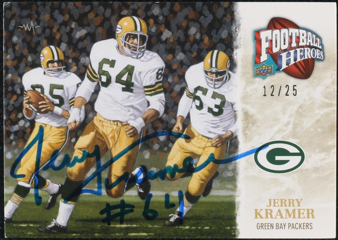 2009 Upper Deck Football Heroes - Jerry Kramer #423 Gold Autographs /25 ...