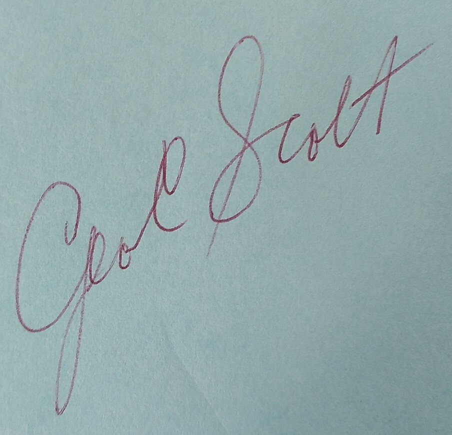 George C. Scott Autographed Album Page (3"x5") | eBay