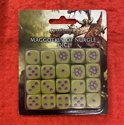 Warhammer Age of Sigmar Maggotkin of Nurgle Dice Set 20 x 16mm Sealed ...
