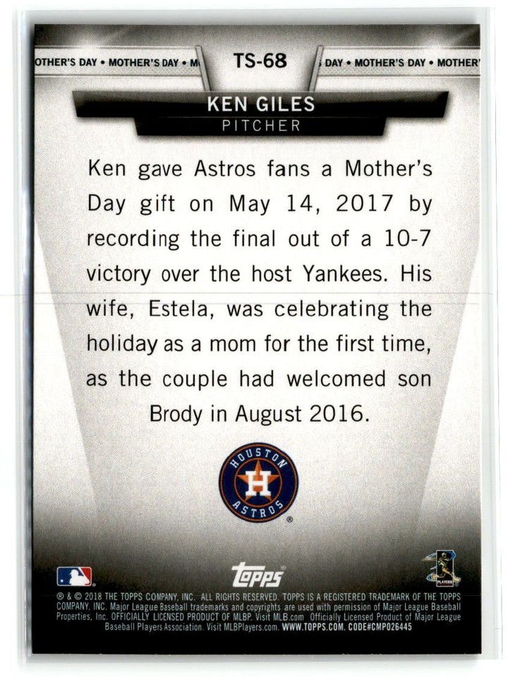 Ken Giles Houston Astros 2018 Topps Topps Salute #TS-68 | eBay