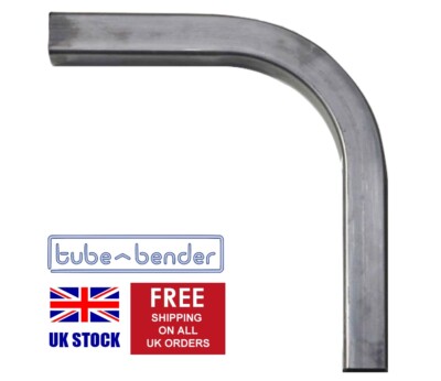1" x 1" (25.4x25.4mm OD) Mild Steel Box Section 90 Degree Bend 2mm Wall ...