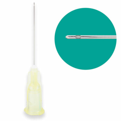 PROBEVAC 27GA. CLOSED END IRRIGATION NEEDLE TIPS, YELLOW 100/BOX ...